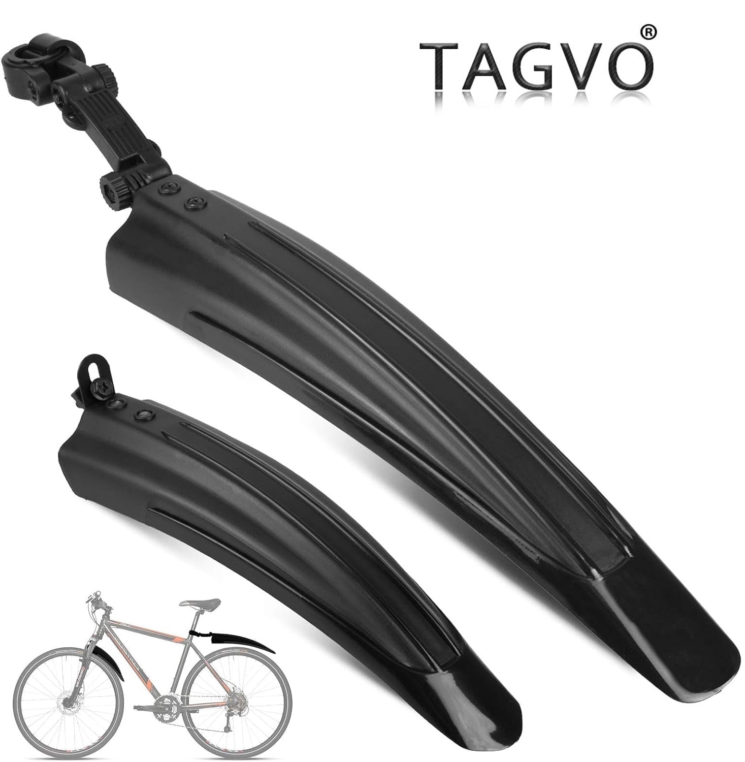 TAGVO Bike Mudguard Set for 20/22/24/26 inch, Universal Full Cover ...