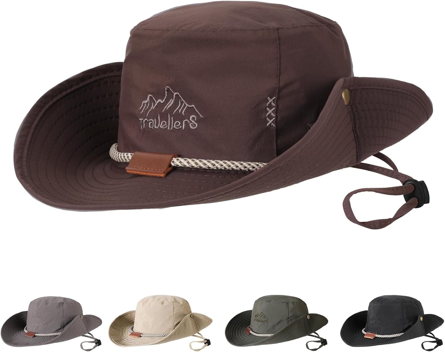 TAGVO Boonie Hat Fishing Hat, Foldable Cowboy Style Bucket Hat Sun Hat ...