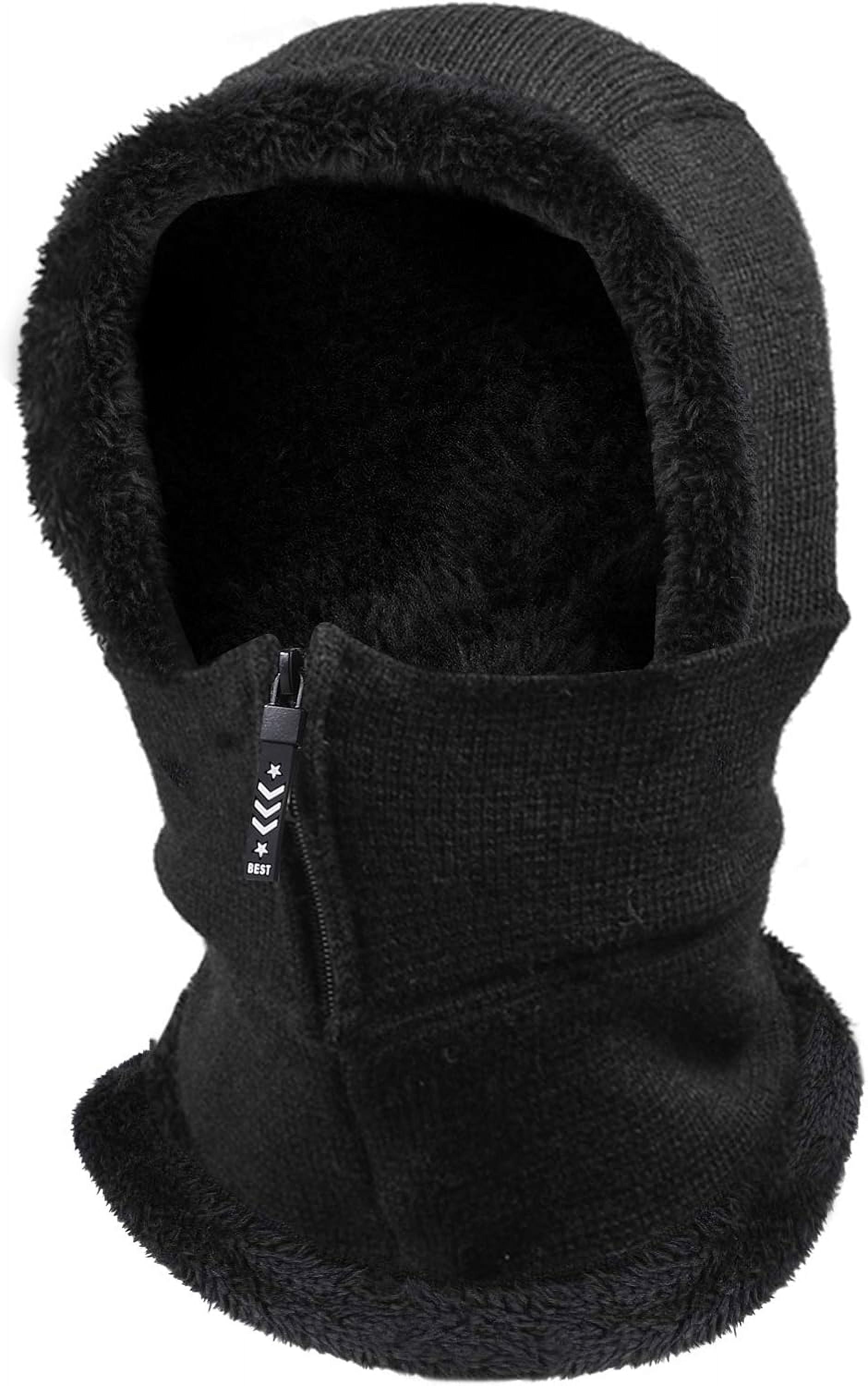 TAGVO Knitted Warm Balaclava Hat, Soft Elastic Neck Gaiter Snood Ear ...