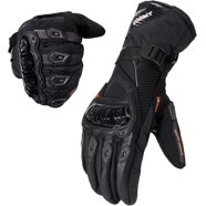 Motorcycle Gloves for Men Hard Knuckle Touchscreen Full Finger Leather ...