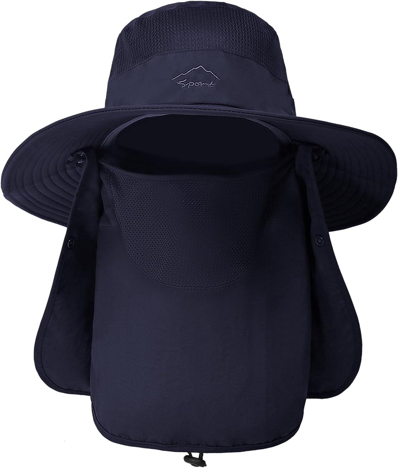 TAGVO Wide Brim Sun Hat with Detachable Neck Face Flap, Outdoor UPF 50 ...