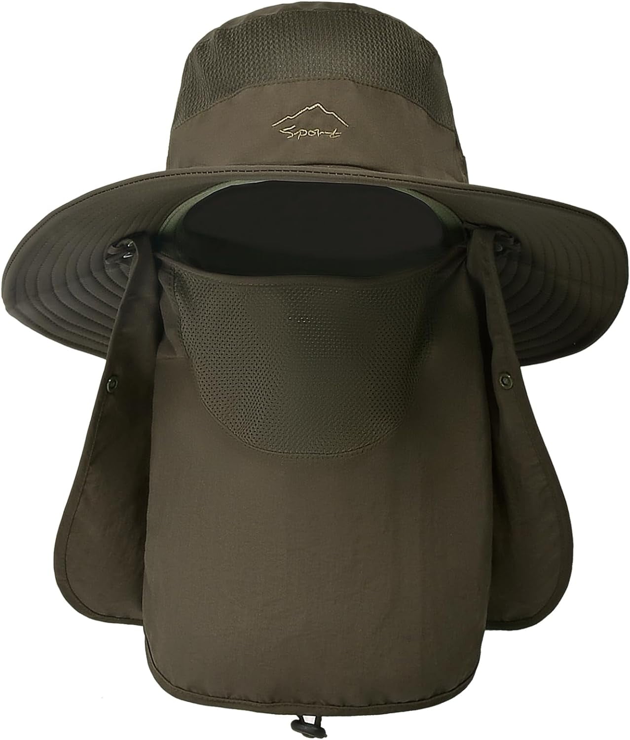 TAGVO Wide Brim Sun Hat with Detachable Neck Face Flap, Outdoor UPF 50 ...