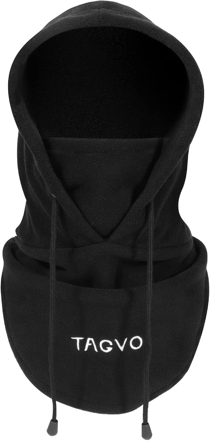 TAGVO Winter Thermal Fleece Balaclavas, Soft & Warm Adjustable Hood Hat ...