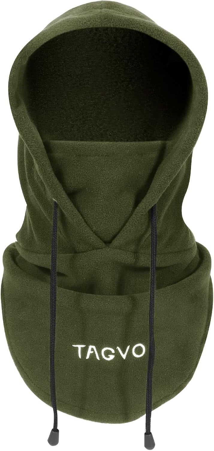 TAGVO Winter Thermal Fleece Balaclavas, Soft & Warm Adjustable Hood Hat Skiing Face Cover Face ...