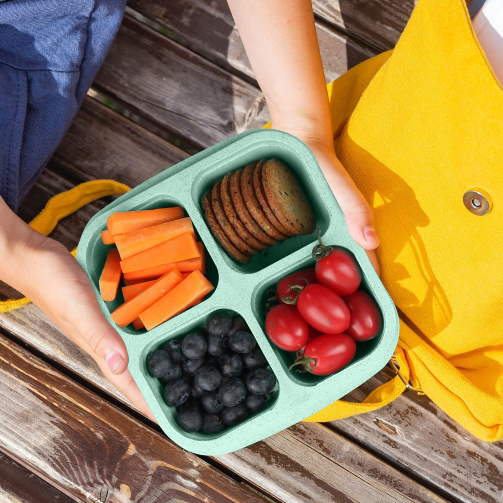 TAIAOJING 1-Pack Snack Containers Reusable Bento Snack Box 4 ...