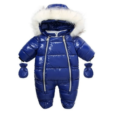 Baby Clothes Boy Girl Thick Snowsuit Winter Warm Coats Cow Prints Hooded Romper Jumpsuit ...