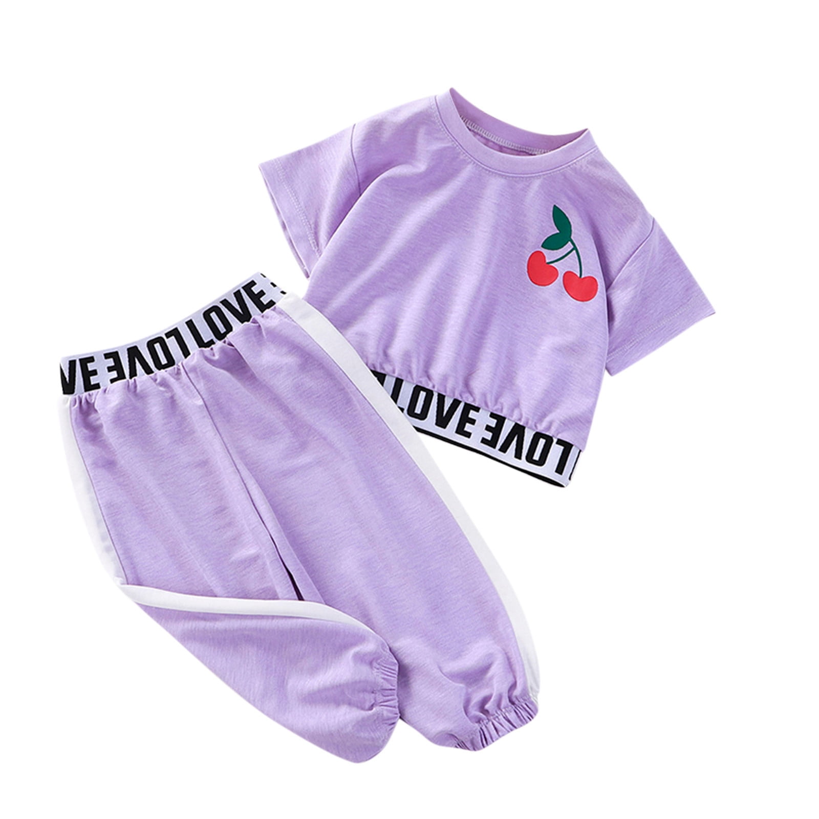 TAIAOJING Baby Girl Clothes Cotton Letter Print Casual 2PC Set Fall ...