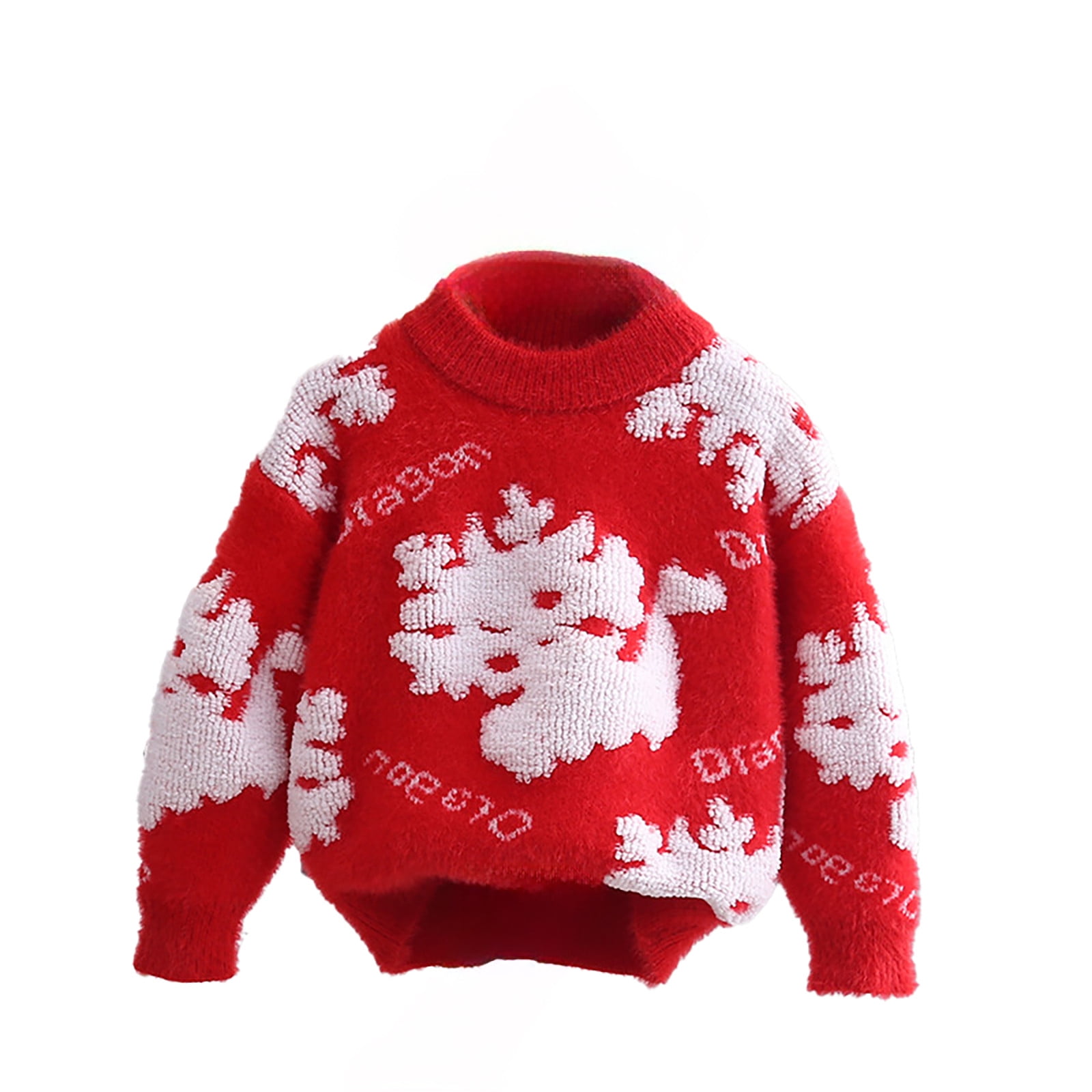 TAIAOJING Baby Girl Sweater Toddler Round Neck Knitted Wool Sweater Fall Winter Pullover Tops ...