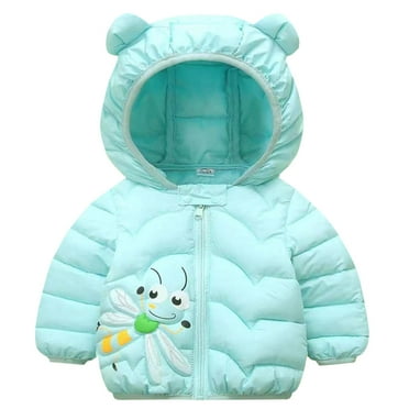 TAIAOJING Toddler Kids Winter Jackets Winter Baby Girls Cartoon Rabbit Thicken Keep Warm Hooded ...