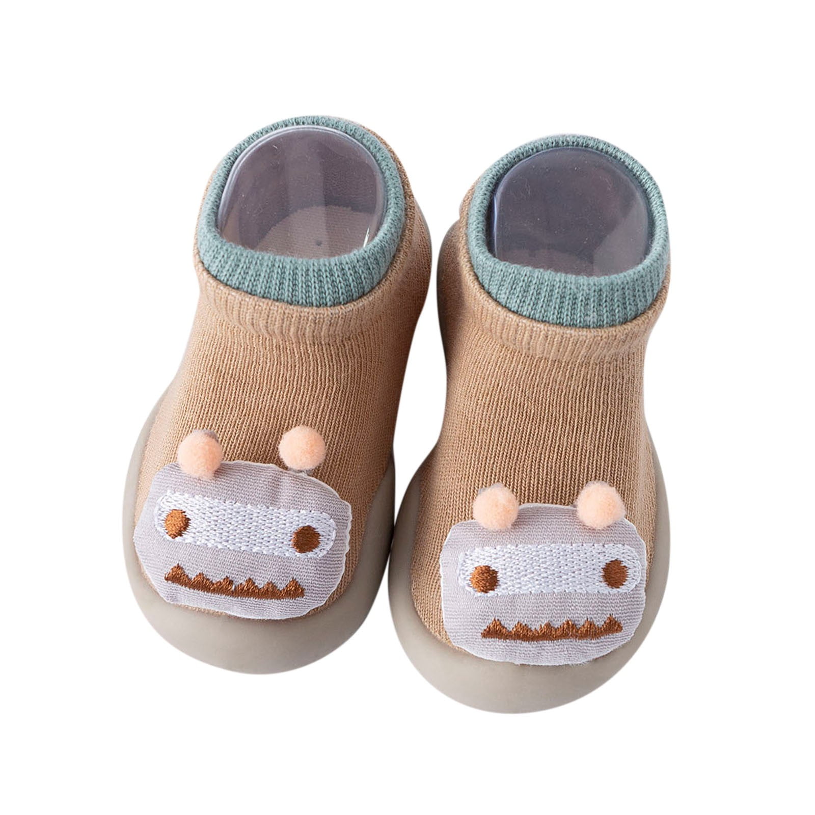 TAIAOJING Baby Toddler Sock Shoes Cute Pig Bear Pattern Solid Color ...