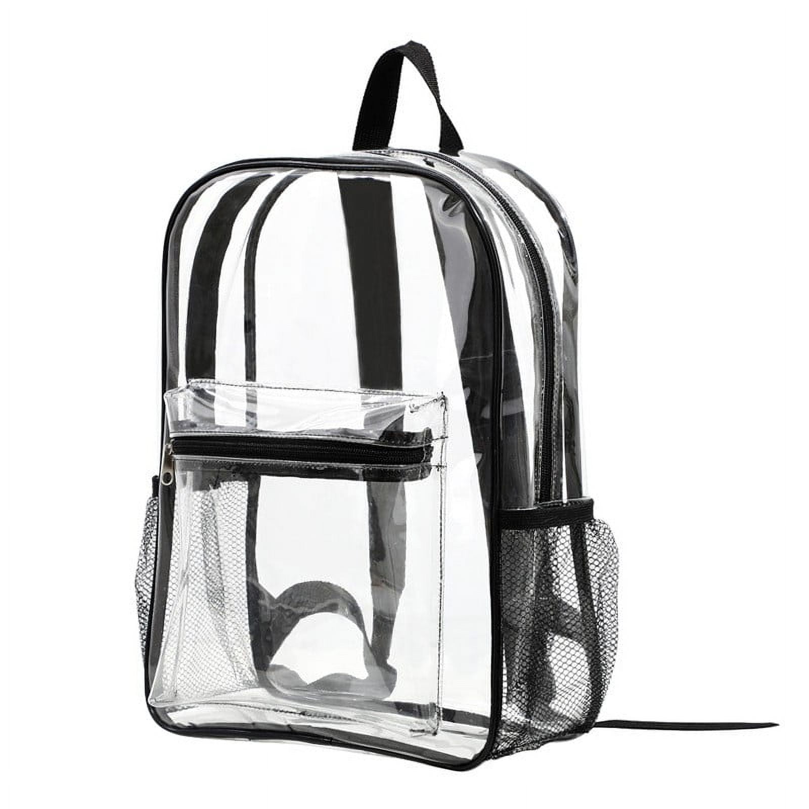TAIAOJING Clear Transparent Heavy Duty PVC Backpack, See Through Book ...