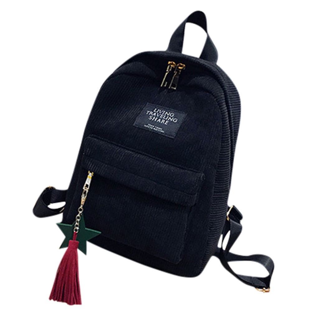 TAIAOJING Backpack Woman Mini Simple Corduroy Campus Style Pure Color ...