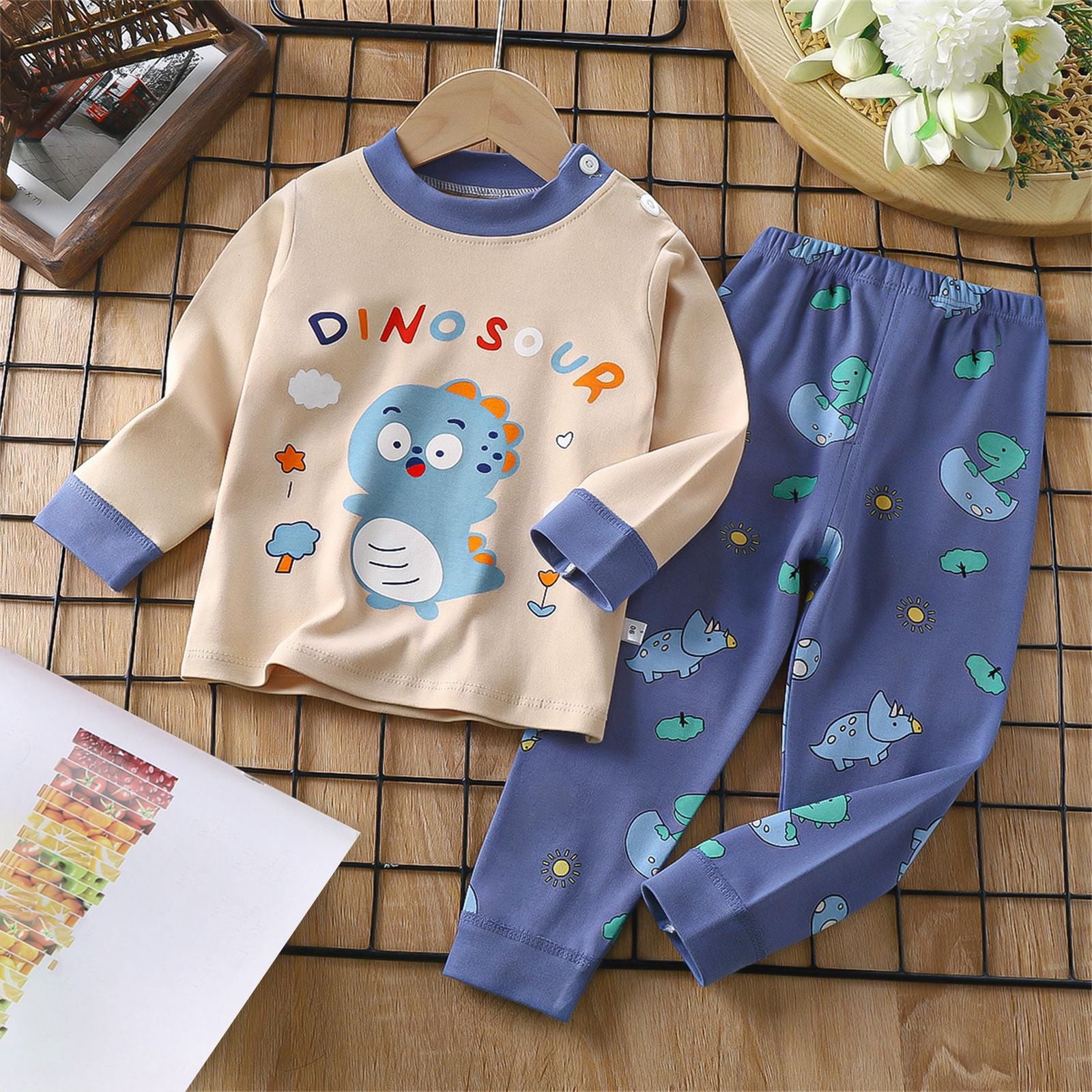 TAIAOJING Boys Girls Pajamas Set Kids PJs Children's Underwear Cartoon ...