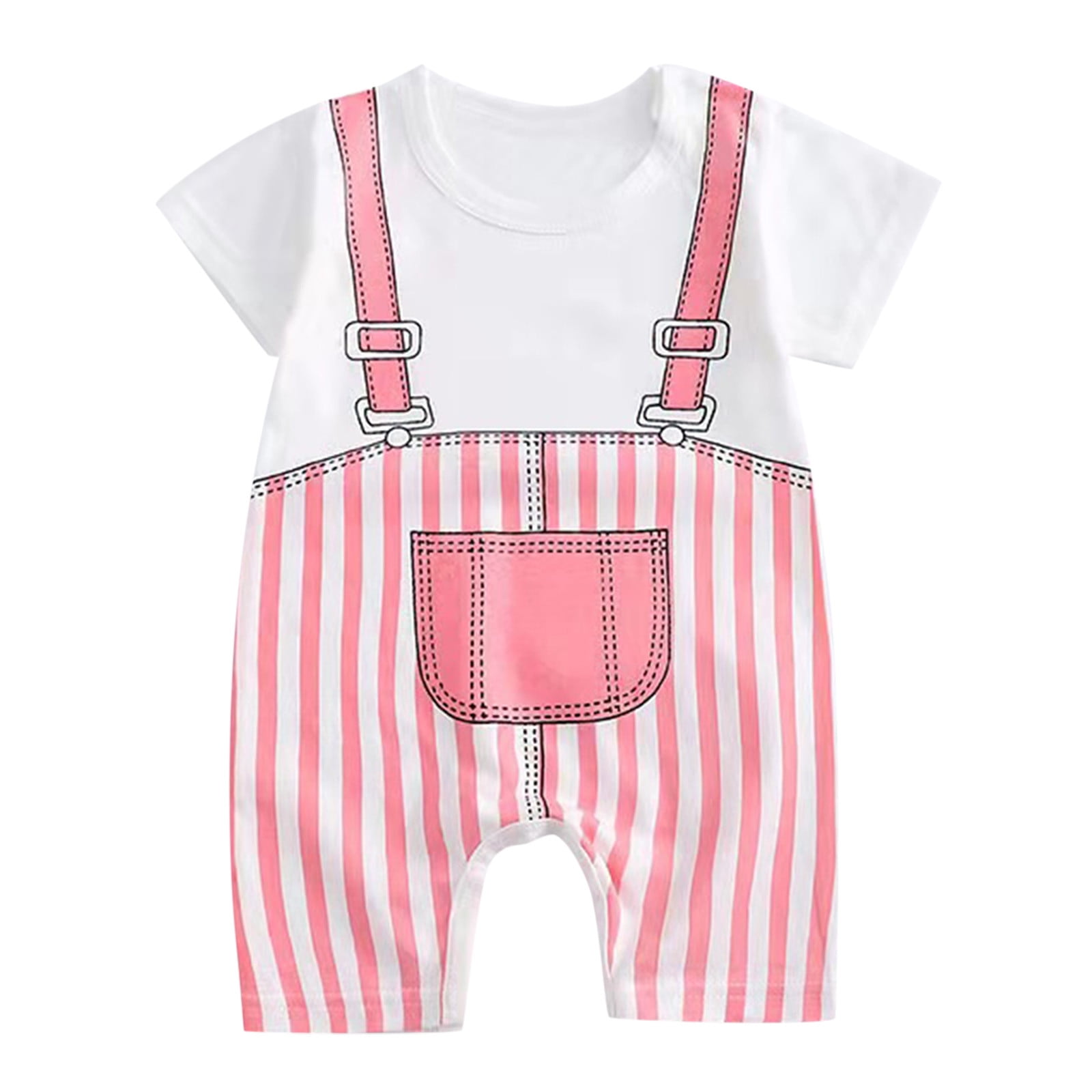 TAIAOJING Children Baby Boys Girls Cartoon Romper Short Sleeve Cute ...