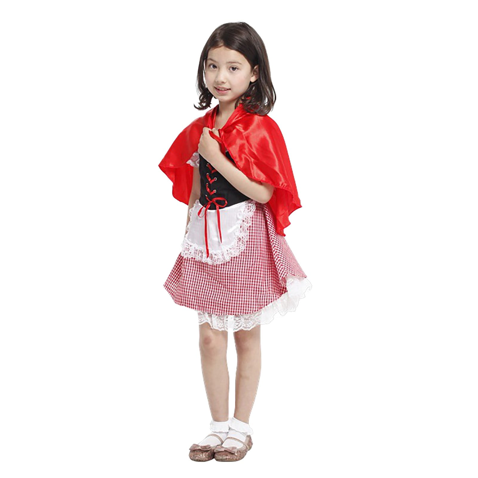 TAIAOJING Children Play Little Red Riding Hood Clothes For Carnival ...