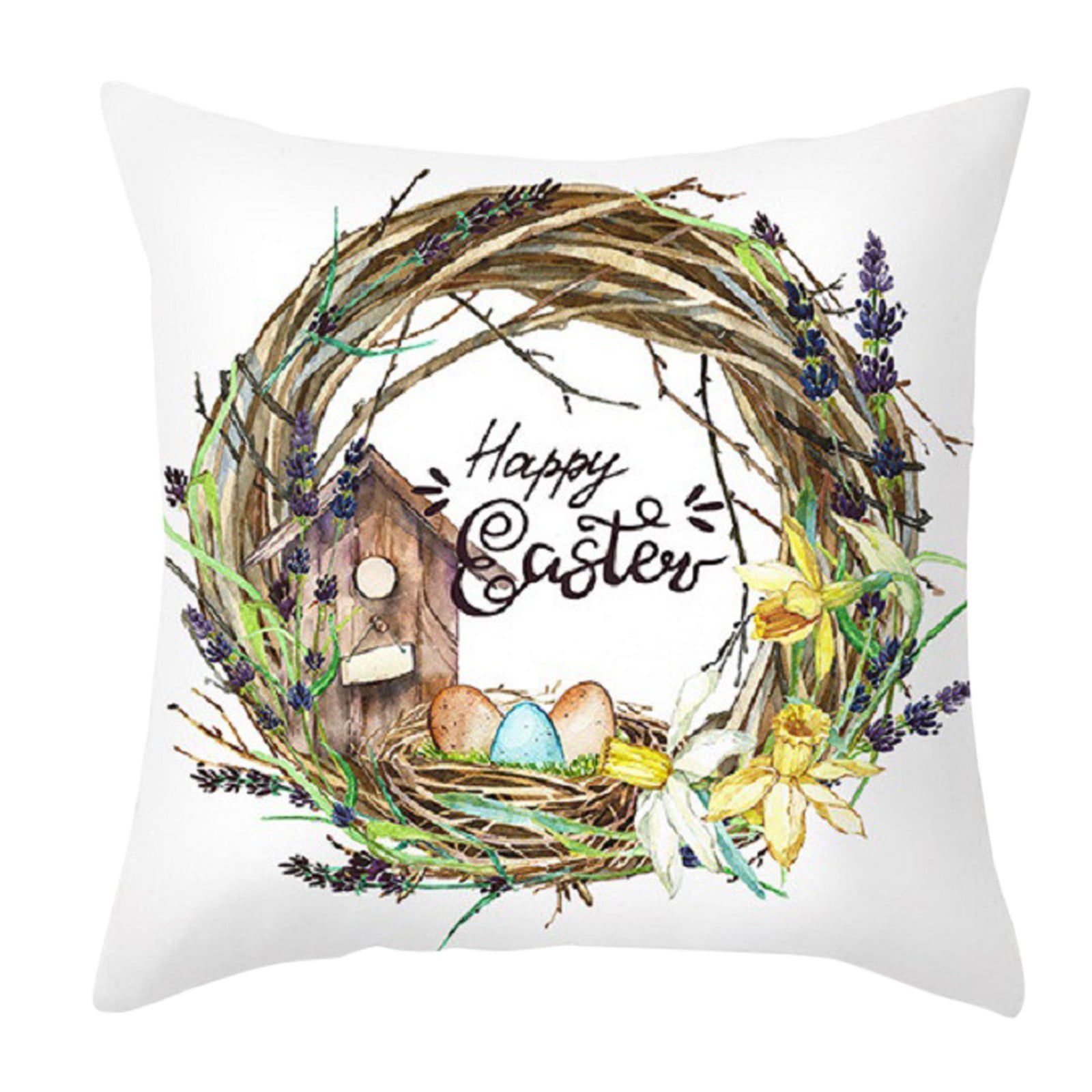 TAIAOJING Cute Bunny Cushion Cover For Easter Pillow Cover Rabbit ...