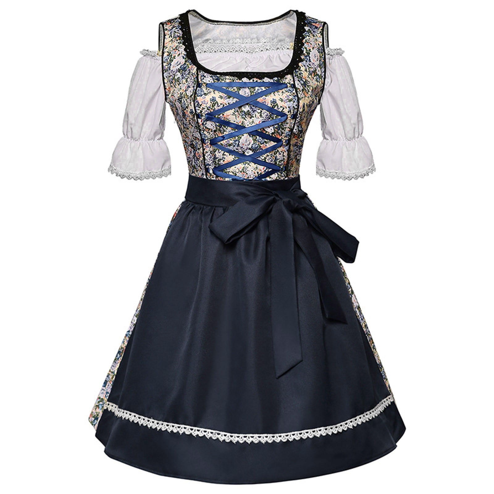 TAIAOJING Dirndl Dresses Women Traditional German Oktoberfest Dress ...