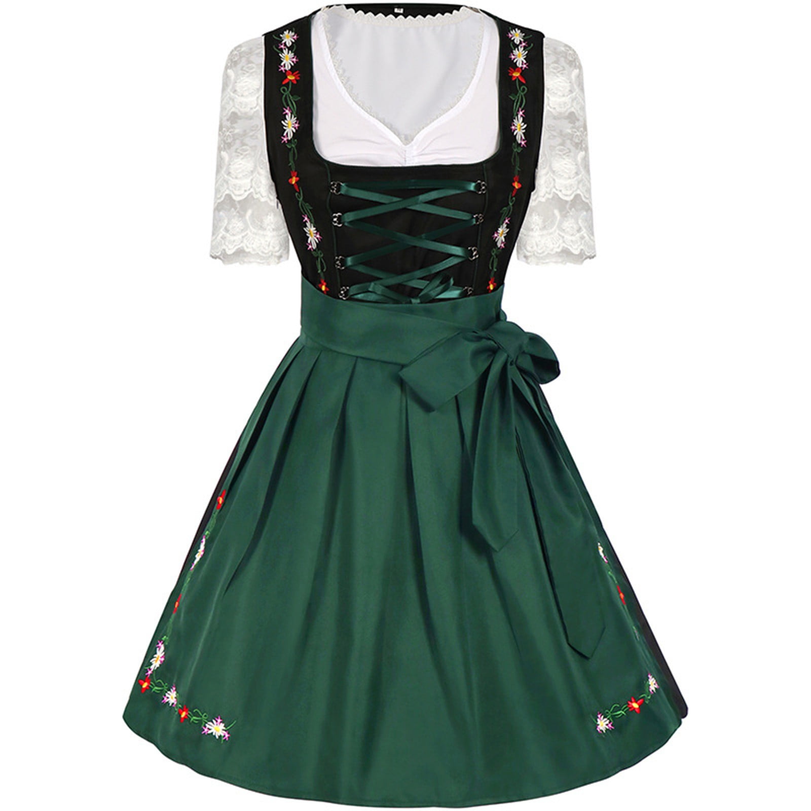 TAIAOJING Dirndl Dresses Women Traditional German Oktoberfest Dress ...