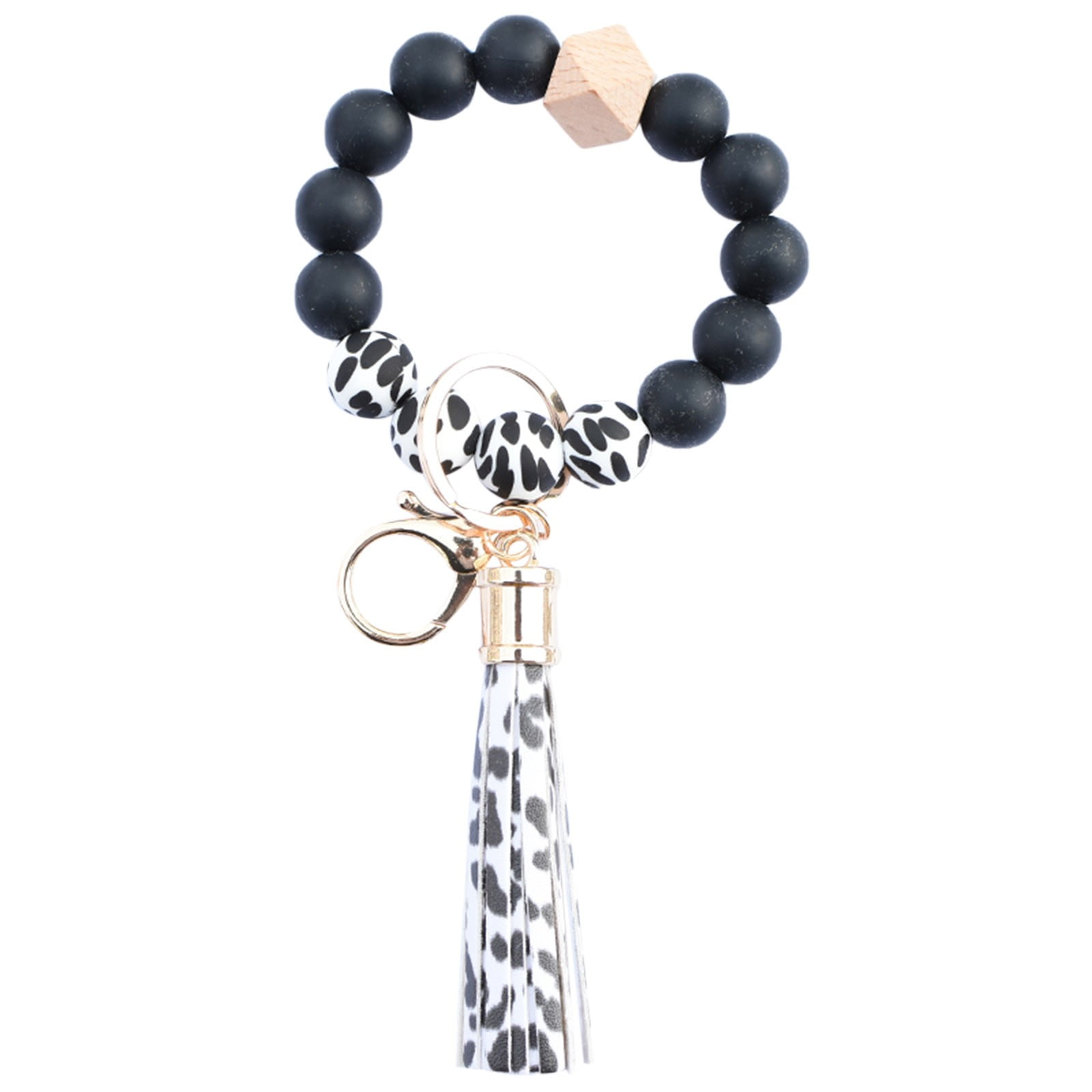 TAIAOJING Fashion Creative Keychain Bracelet Wristlet Key Ring Beaded ...