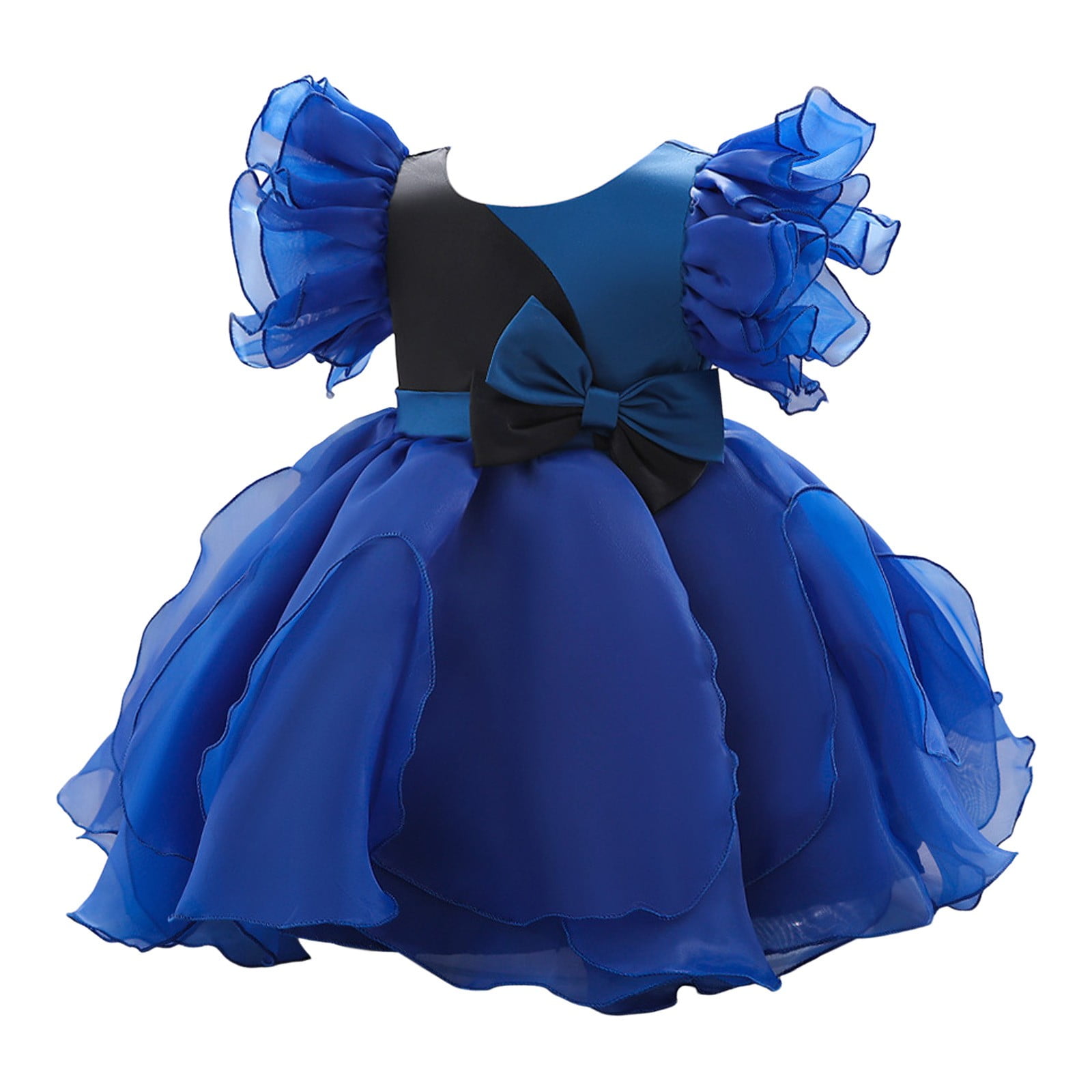 TAIAOJING Girl's Summer Dresses Toddler Girls Fly Sleeve Bowknot ...