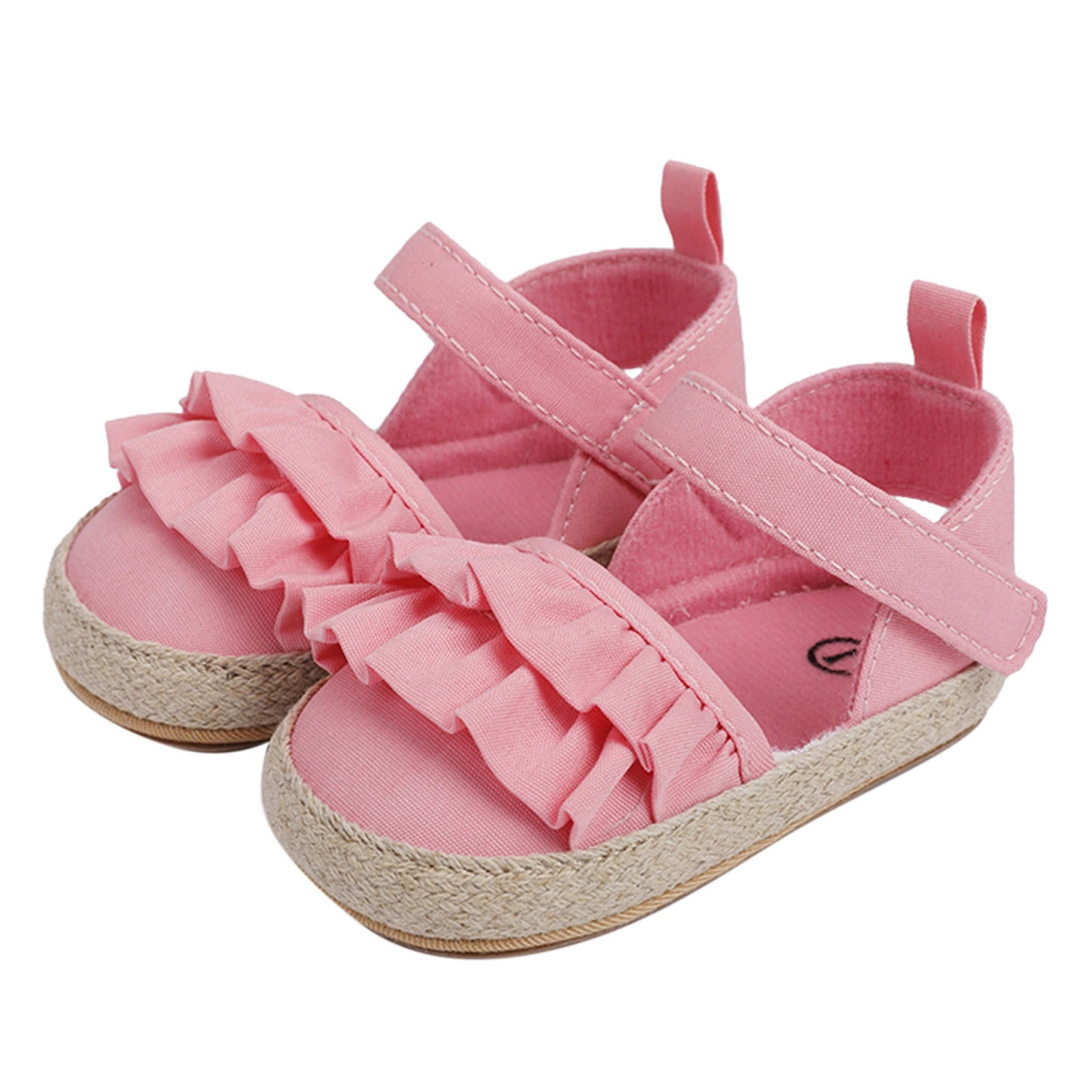 TAIAOJING Girls First Walker Sandals Ruffles Shoes Shoes Summer Toddler ...