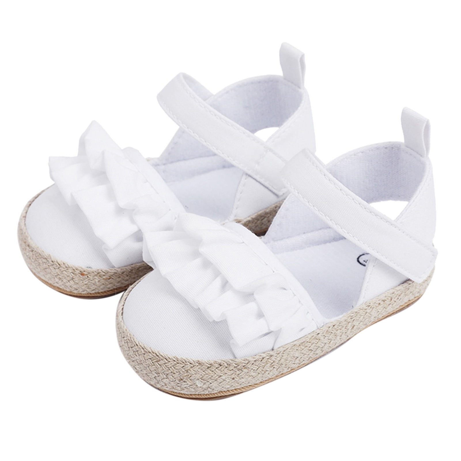 TAIAOJING Girls First Walker Sandals Ruffles Shoes Shoes Summer Toddler ...