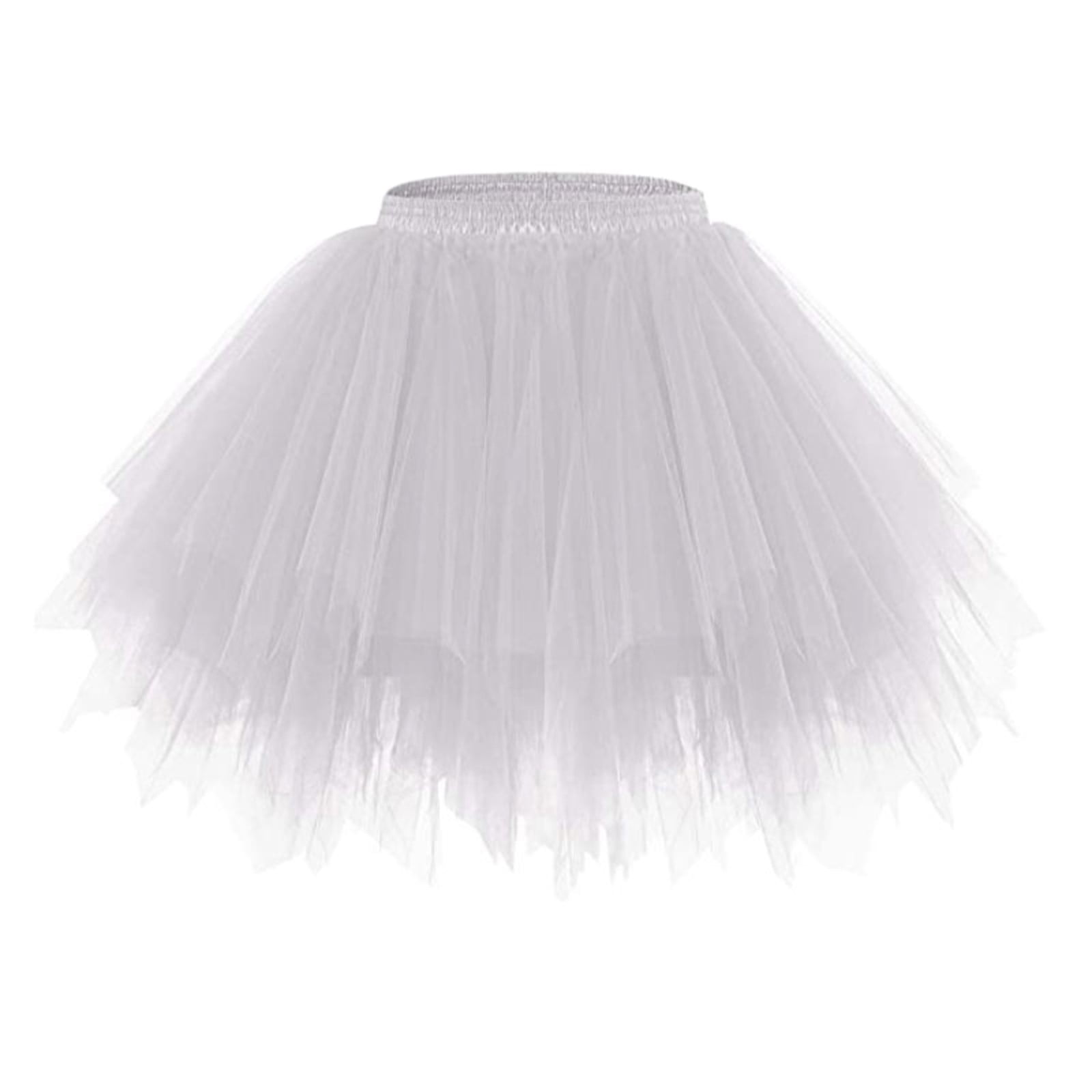 TAIAOJING Girls Rainbow Flower Tulle Skirt Women's Candy Color ...