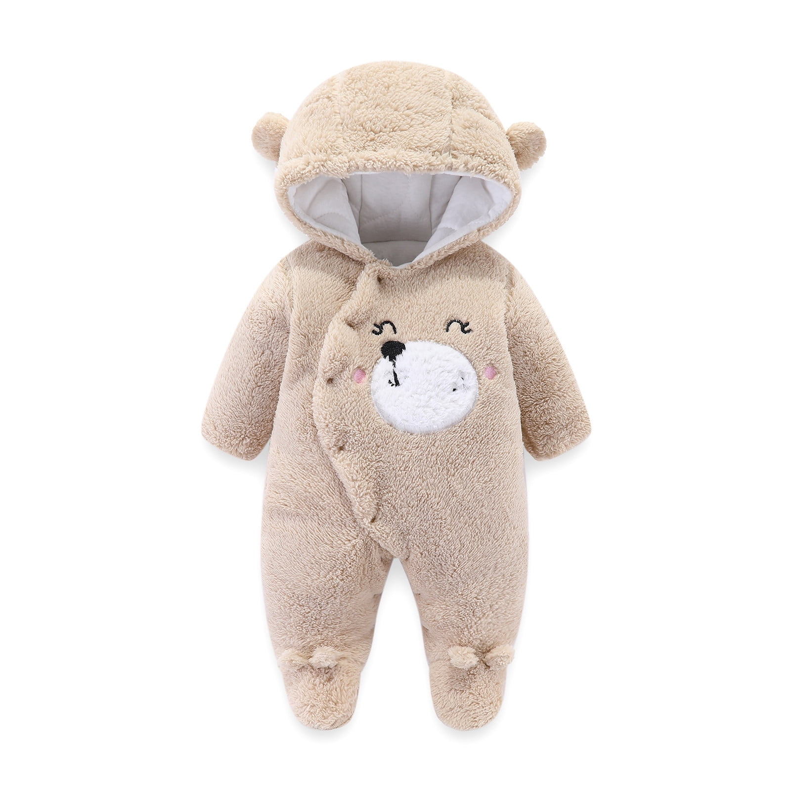 TAIAOJING Girls Winter Long Sleeve Zip Puffer Jacket Toddler Romper ...