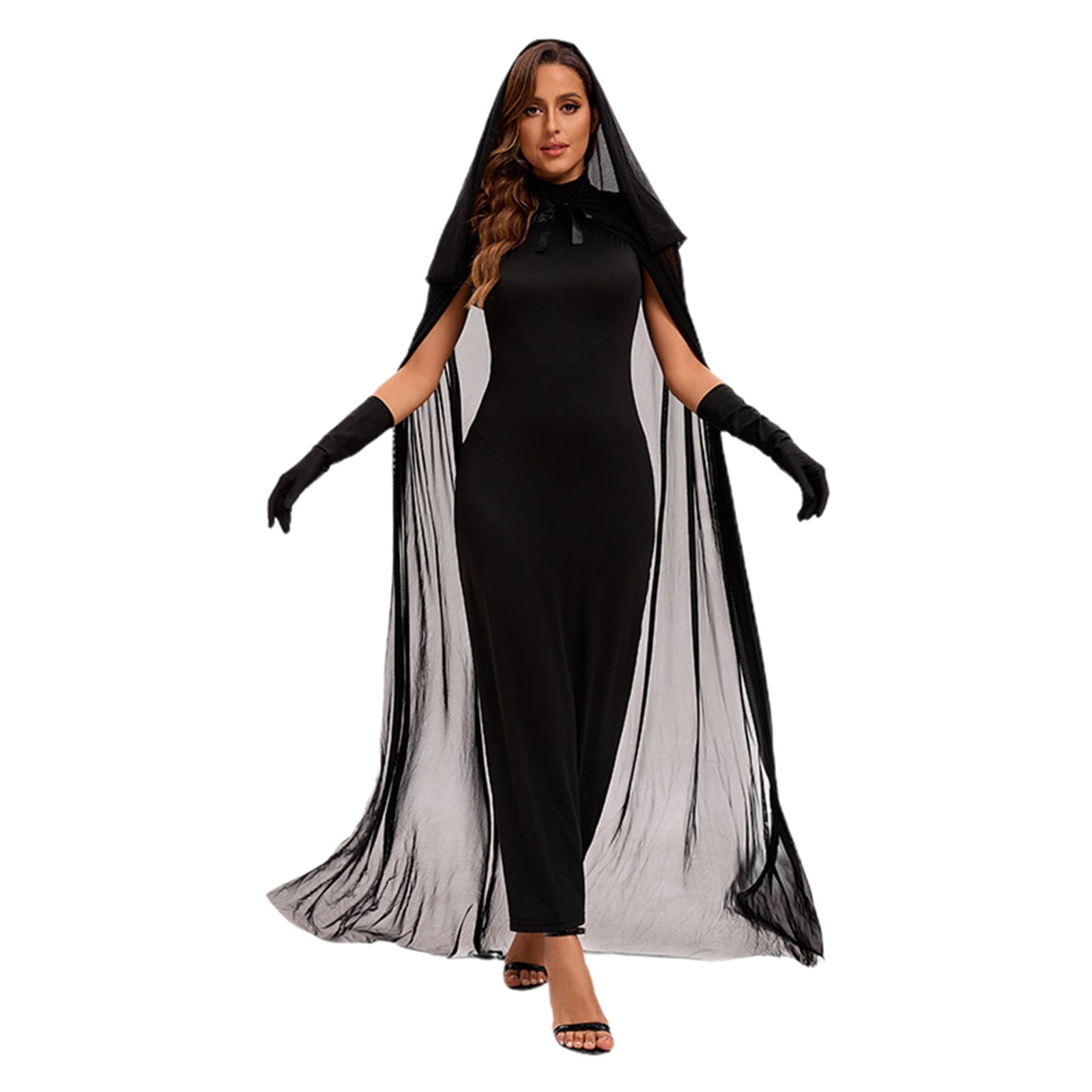 TAIAOJING Hallowmas Witch Costumes Cape With Mantle & For Masquerade ...