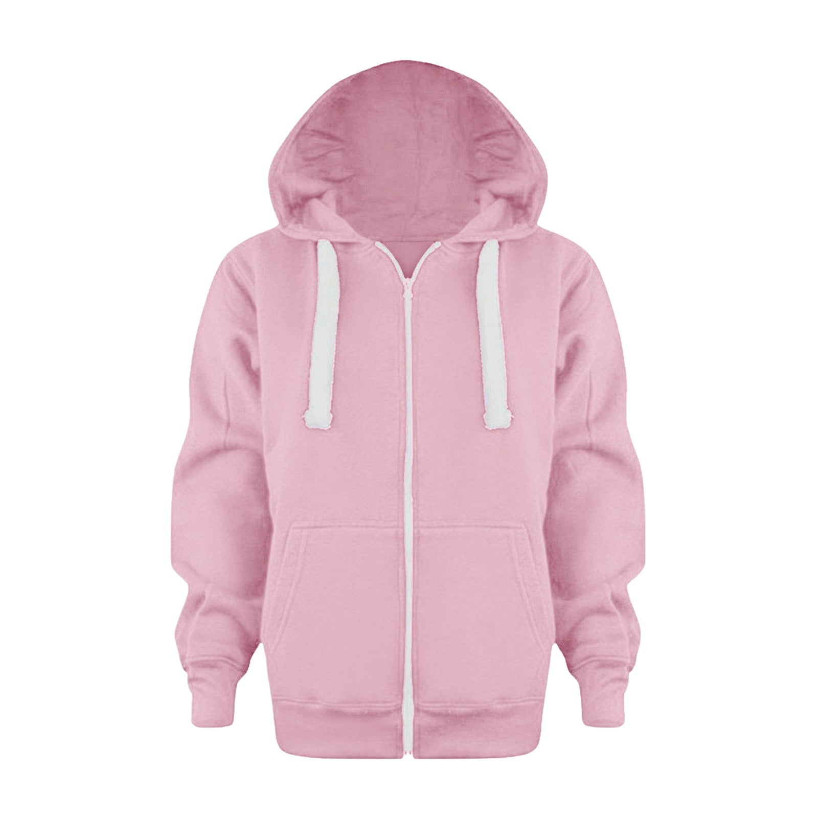 TAIAOJING Kids Boys Girls Zip Up Hoodie Jackets Sweatshirt Color Solid ...