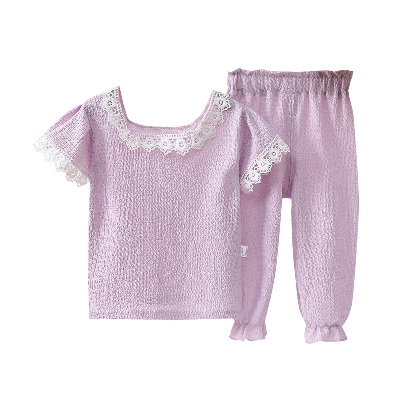 TAIAOJING Kids Girls 2Pcs Clothes Set Summer Thin Children's Short ...