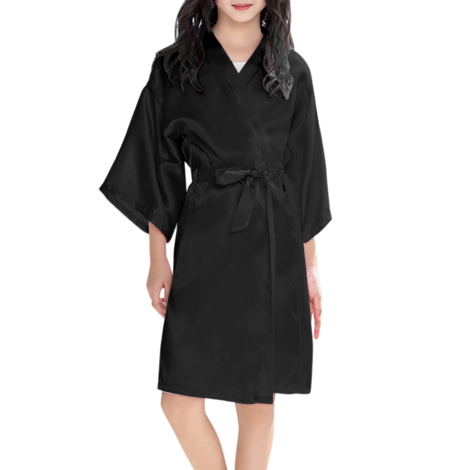 TAIAOJING Kids Girls Saint Silk Bathrobe Children Sleepwear Clothes ...