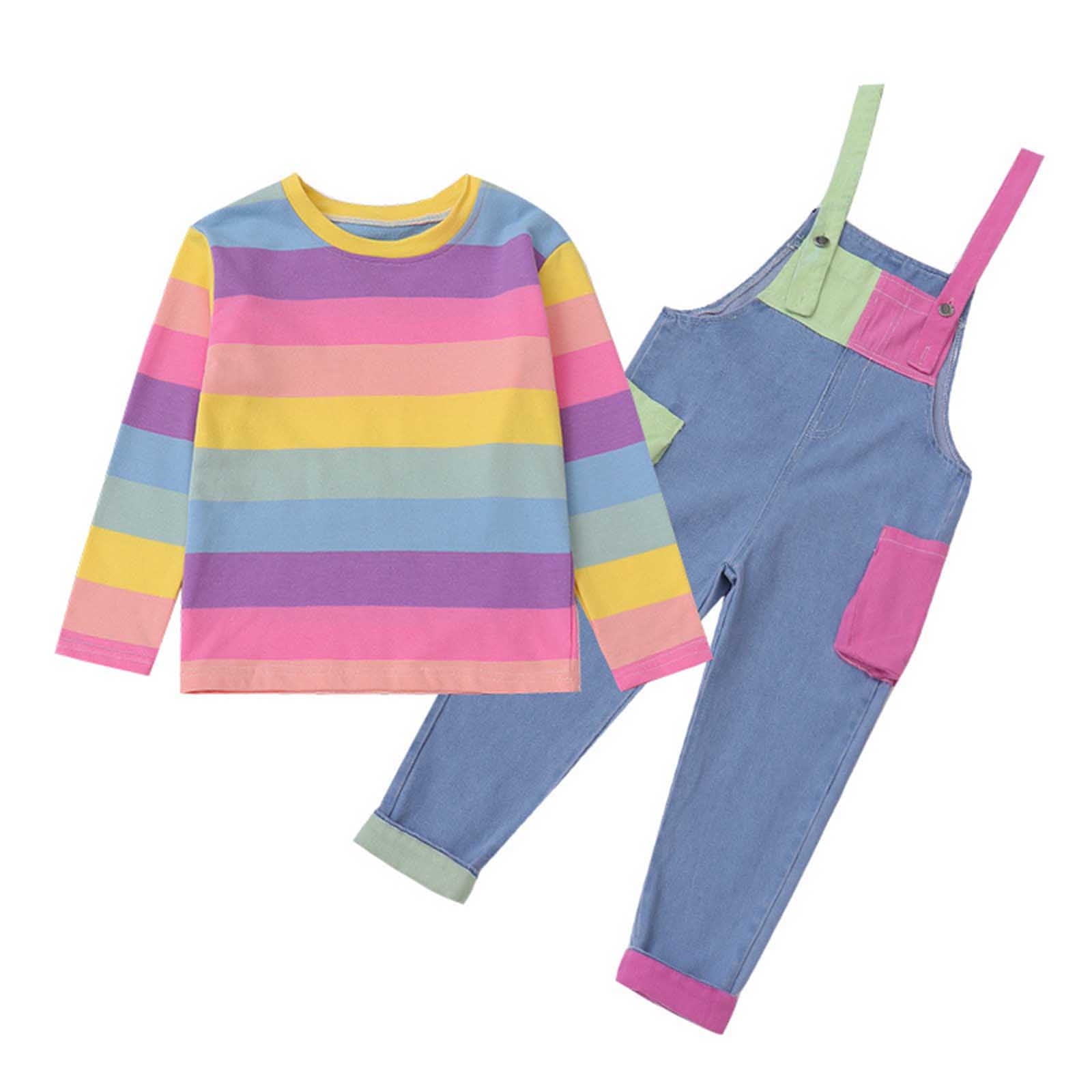 TAIAOJING Kids Toddler Baby Girls Spring Summer Cotton Patchwork Long ...