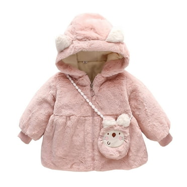 TAIAOJING Toddler Kids Winter Jackets Winter Baby Girls Cartoon Rabbit Thicken Keep Warm Hooded ...