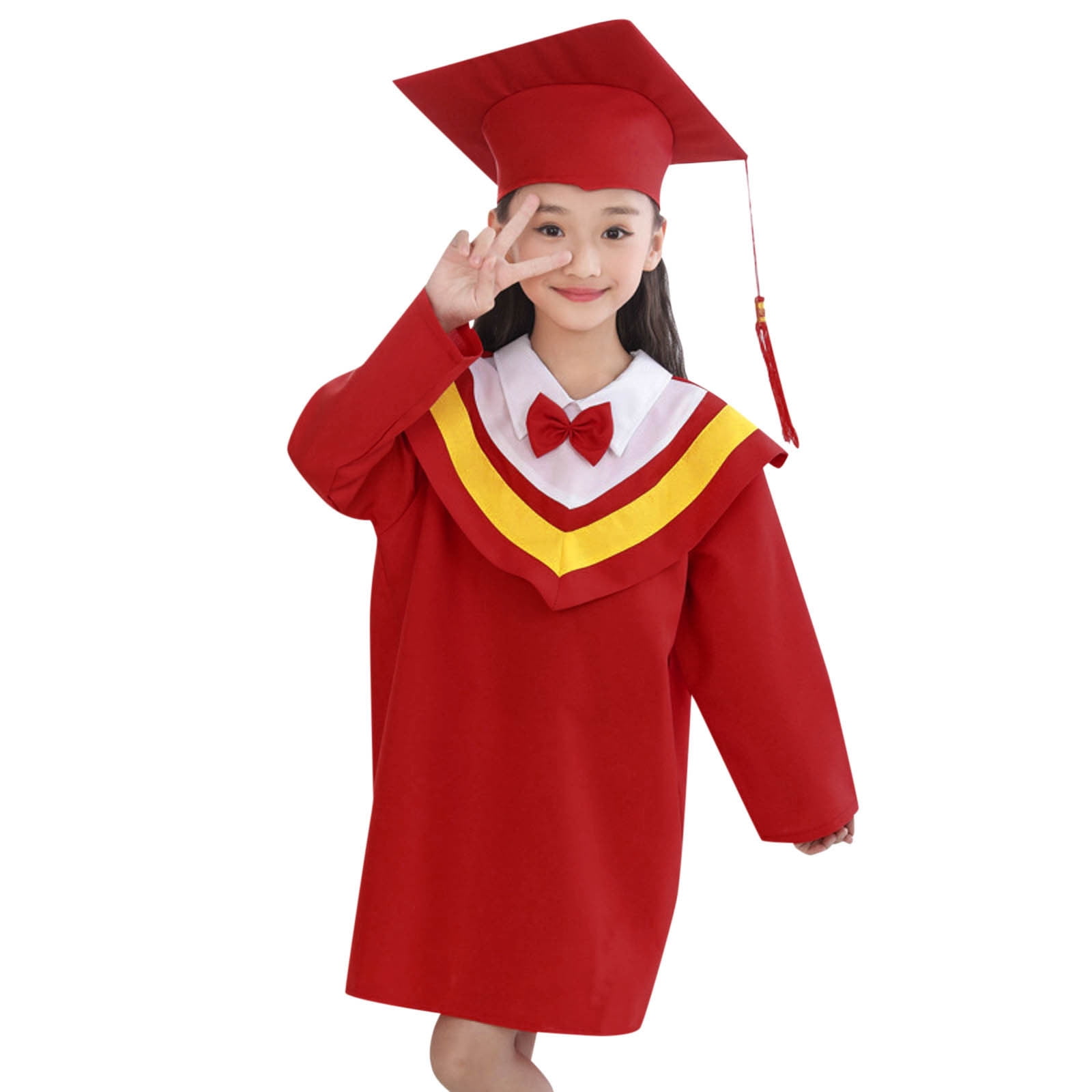 TAIAOJING Kindergarten & Preschool Graduation Gown Cap Set Toddler ...