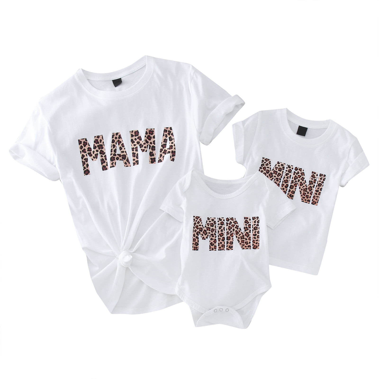 TAIAOJING Mama and Mini Shirts Clothes Letter Girls MAMA Letter Print ...