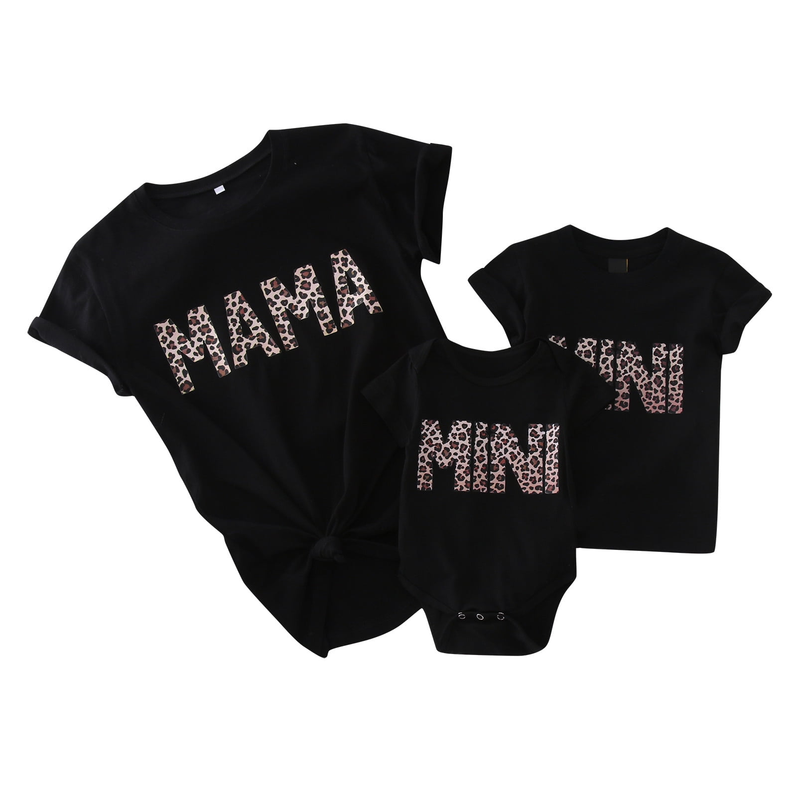 TAIAOJING Mama and Mini Shirts Short Family Blouse Clothes Outfits ...