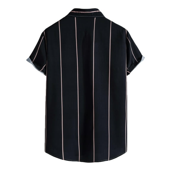 Kukoosong Men's Solid Color Casual Short Sleeve Button Down Shirt with ...