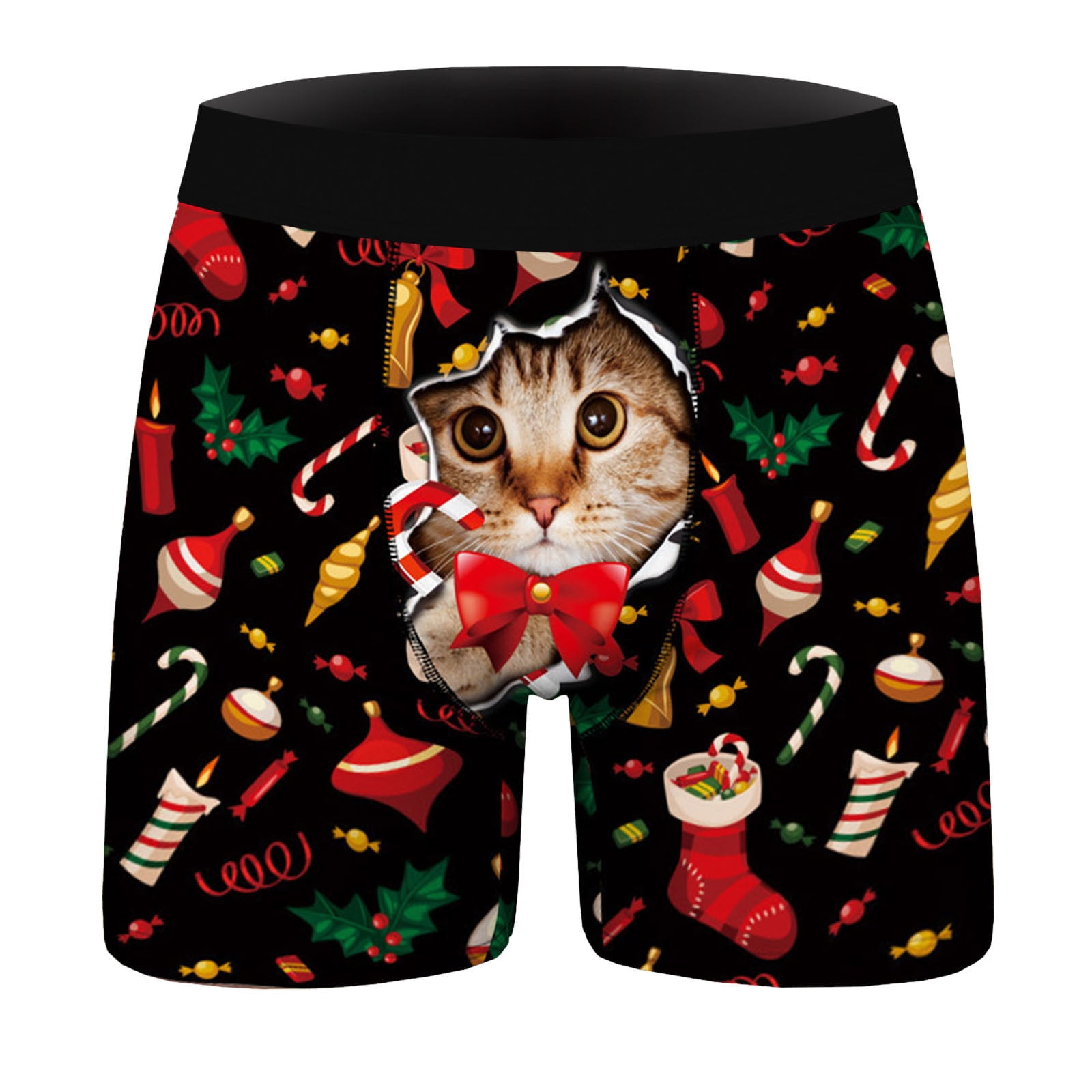 TAIAOJING Mens Boxer Briefs Mens Christmas Digital 3D Printing ...