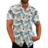 Aloohaidyvio men's shirts 4xl big and tall,Men Hawaiian Short Sleeve Beach Shirt Printed Summer ...