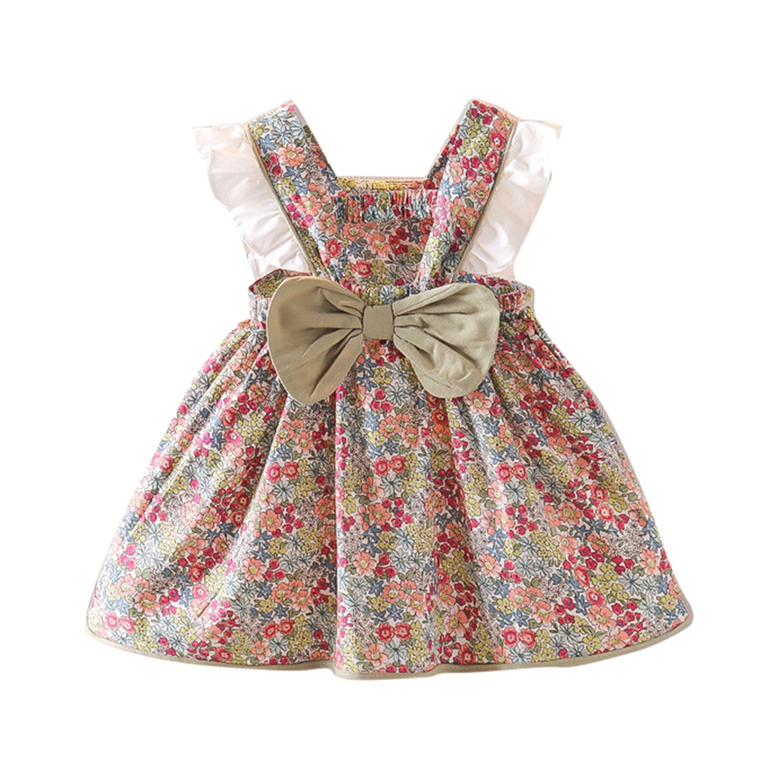 TAIAOJING New Small And Medium Sized Girls Fashion Floral Belt Princess ...