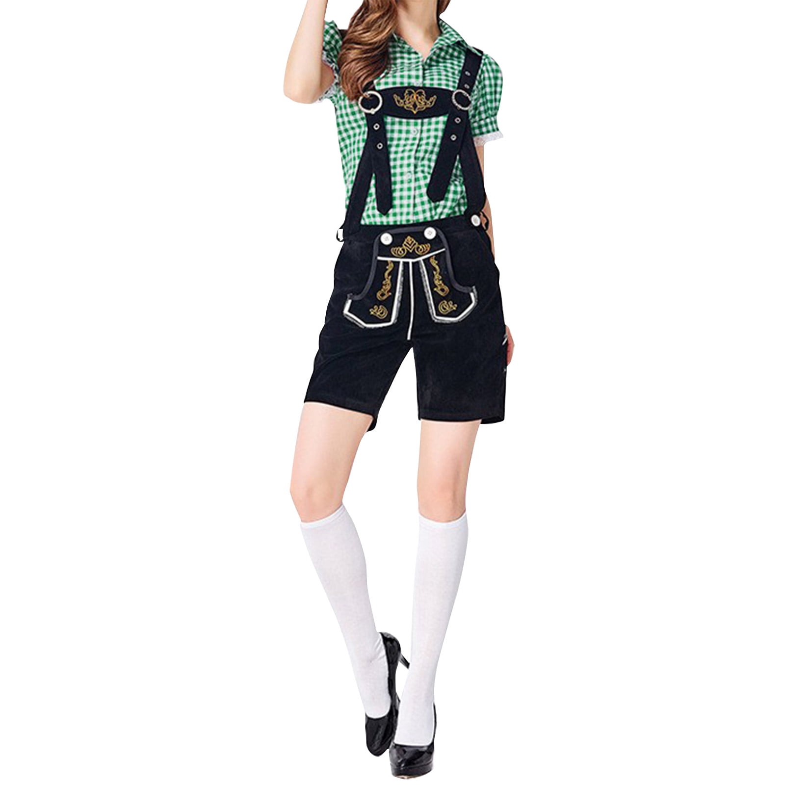 TAIAOJING Oktoberfest Bavarian Herren Lederhosen Women Authentic German ...