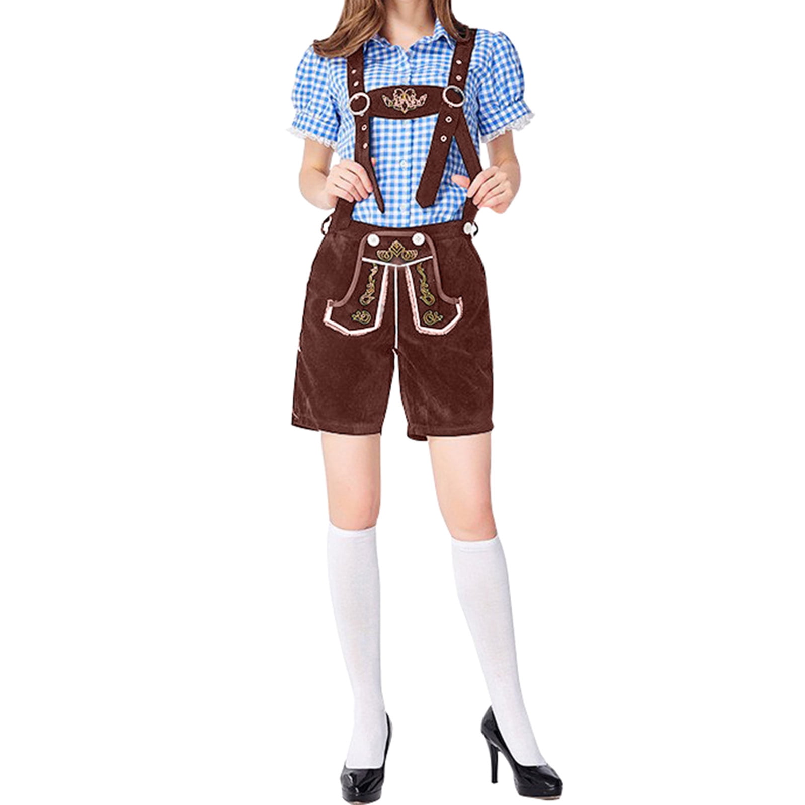 TAIAOJING Oktoberfest Bavarian Herren Lederhosen Women Authentic German ...