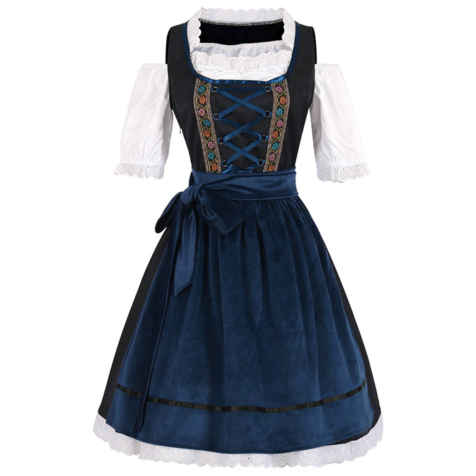 TAIAOJING Oktoberfest Women Dirndl Dresses Traditional Bavarian Dress for Carnival - Walmart.com