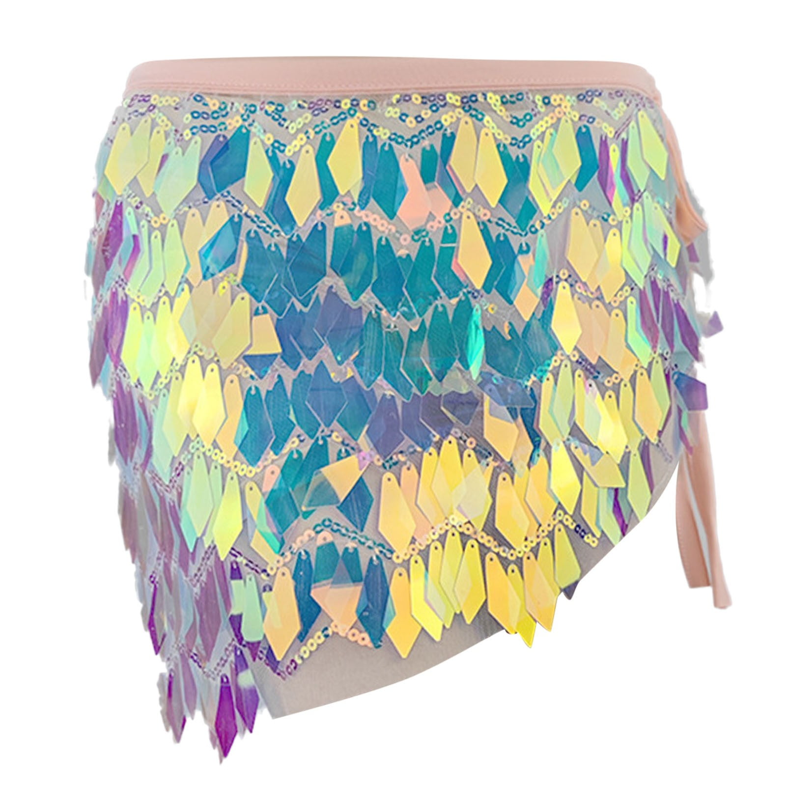 TAIAOJING Sequin Skirts for Women Sequin Sparkly Lace Up Waist ...