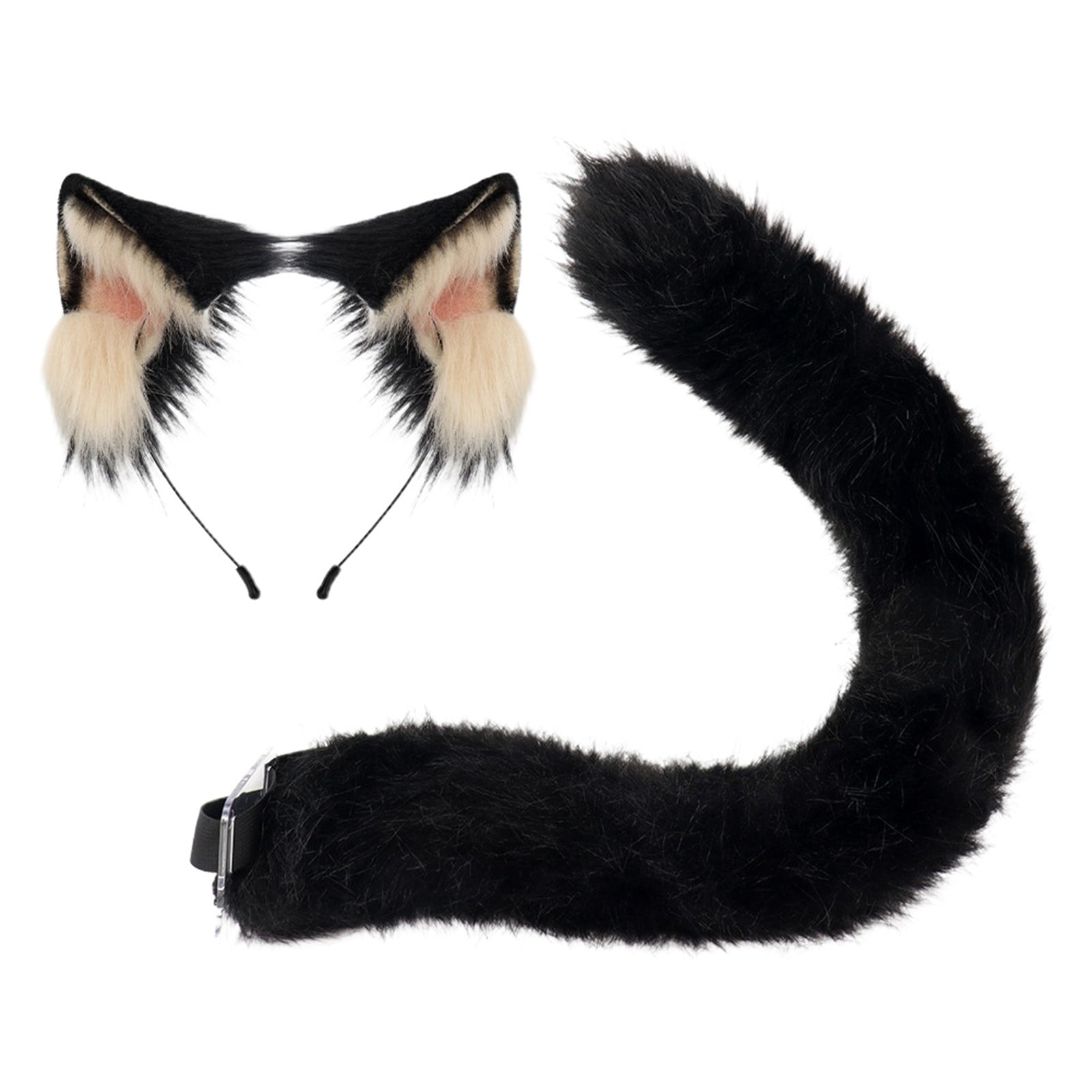 TAIAOJING Siamese Cat Party Kit: Animal Ear Headband Tail And Outfit ...