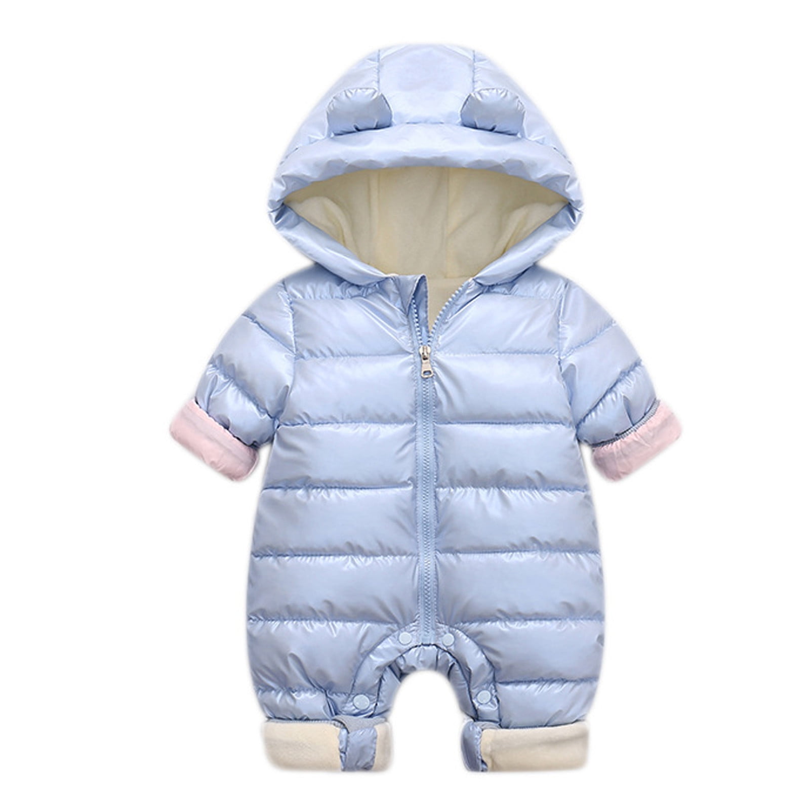 TAIAOJING Snowsuit Hooded Windproof Baby Girls Boys Hooded Snowsuit Jumpsuit Down Coat Romper ...