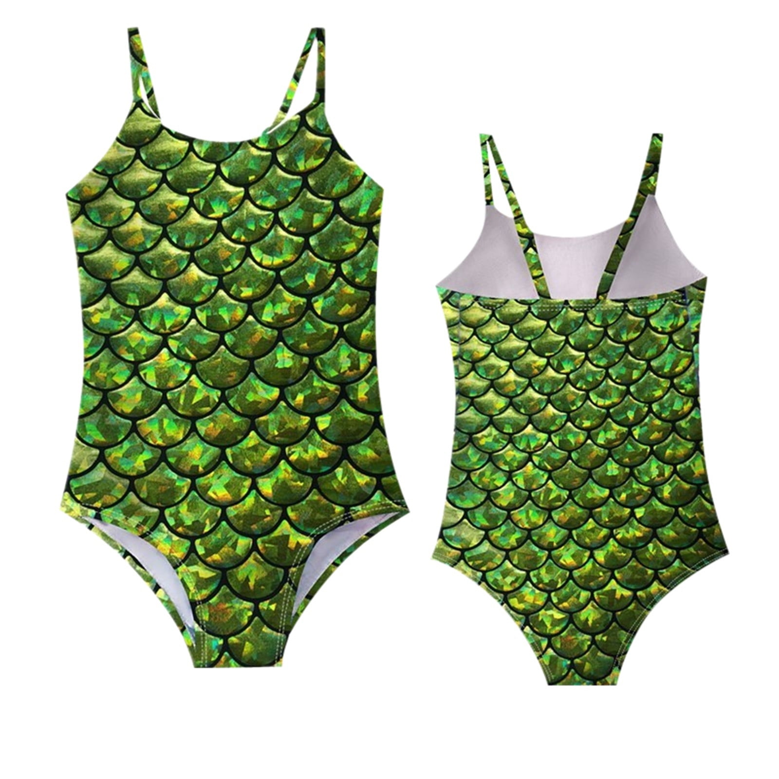 TAIAOJING Toddler 3d Printed Fishscale Swimsuit Summer Pool Hawaii ...