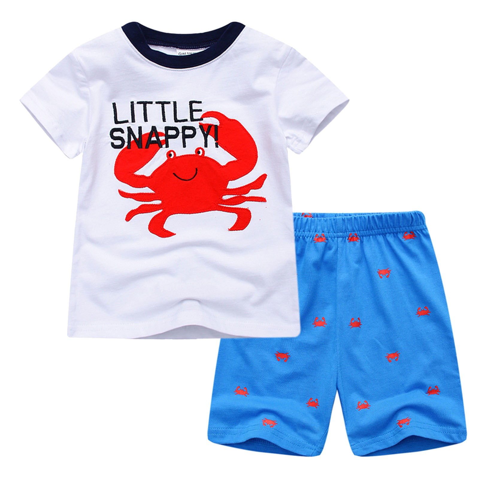 TAIAOJING Little Big Boys Summer Clothes Set Toddler Kids Baby Boys Cartoon Dinosaur T Shirt ...