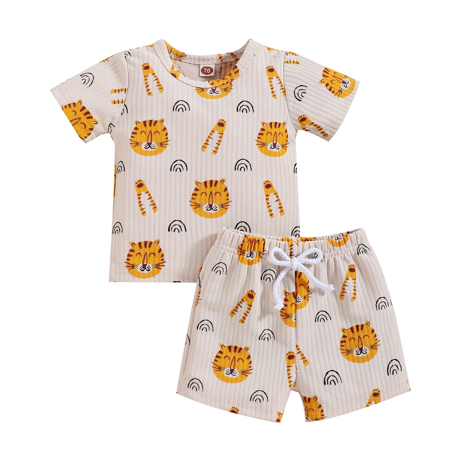 TAIAOJING Toddler Baby Girl Outfit Boys Girls Short Sleeve Clothing Children Kids Pajamas Boy's ...